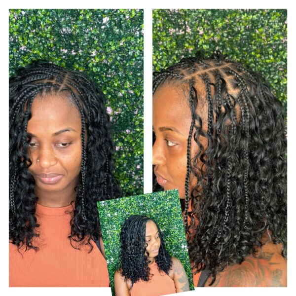 Small Bob Bohemian Knotless braids - KP African Hair Braiding Katy TX ...